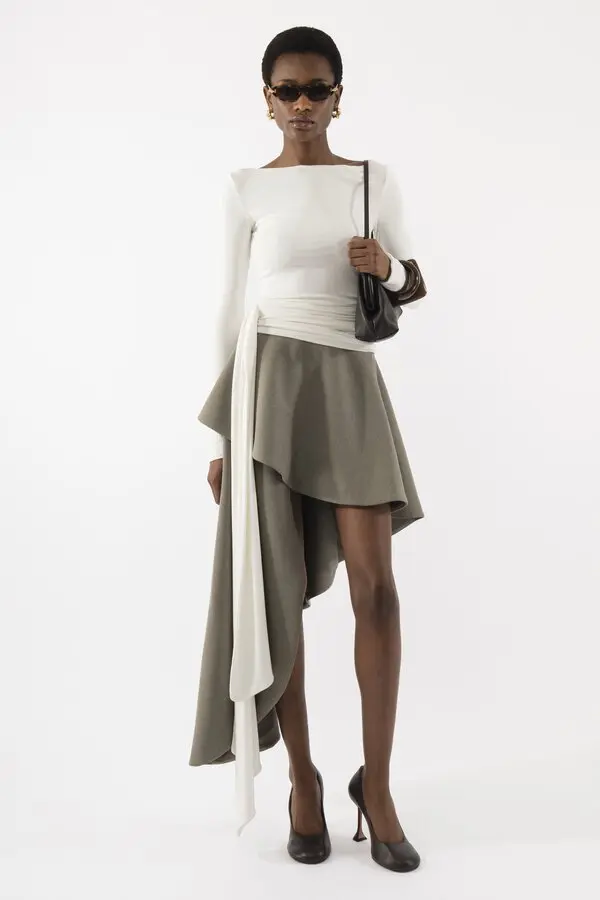 Arakii Jersey Draped Long Sleeve