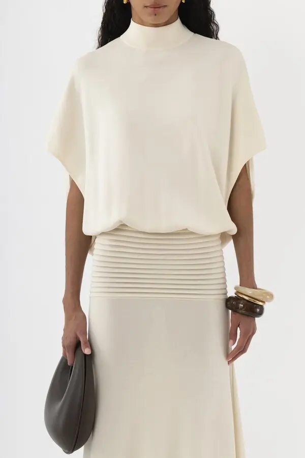 Arakii Mist Midi Dress - Off-white