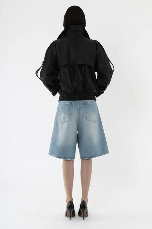 Arakii Oversized Bermuda Light Wash Shorts
