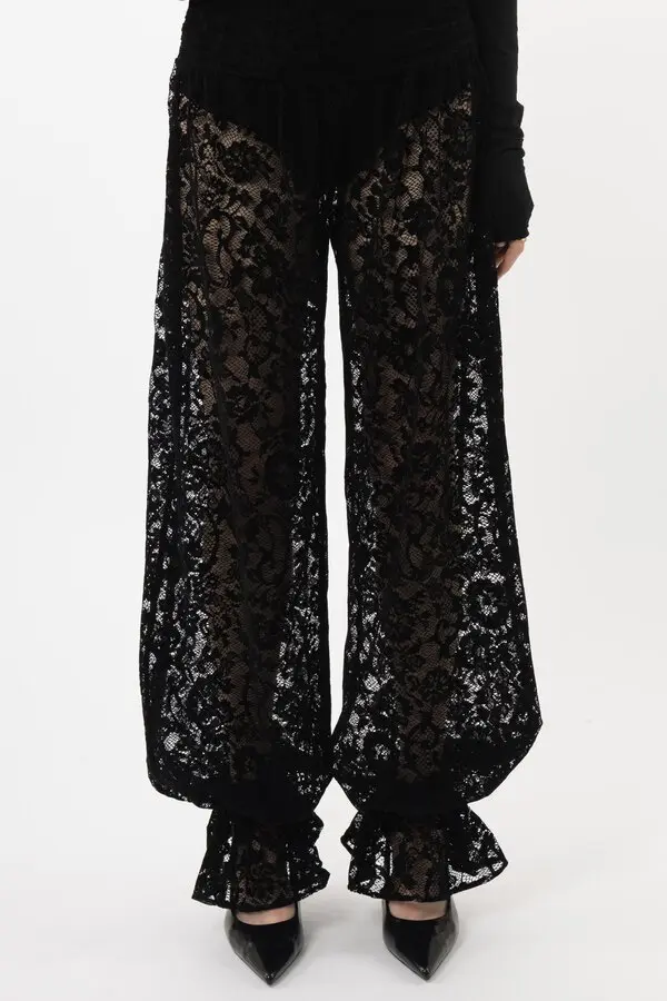 Arakii Velvet Lace Balloon Pants