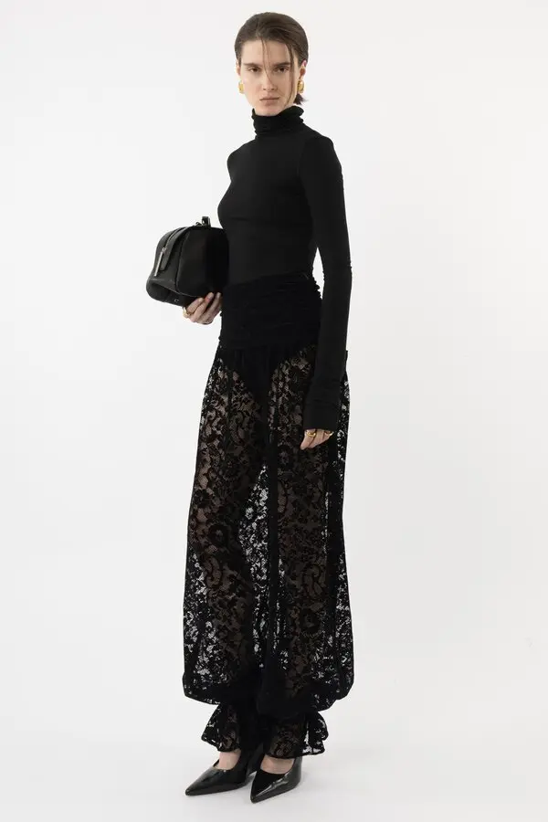 Arakii Velvet Lace Balloon Pants