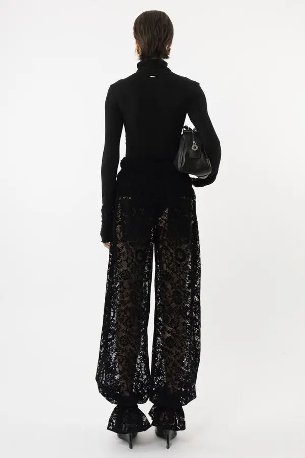 Arakii Velvet Lace Balloon Pants