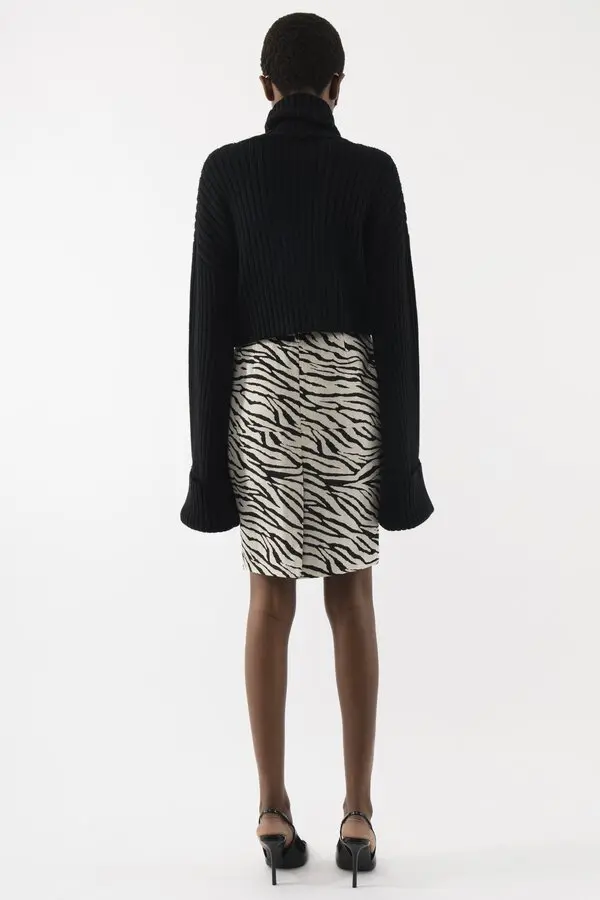 Arakii Knitted Cropped Polo