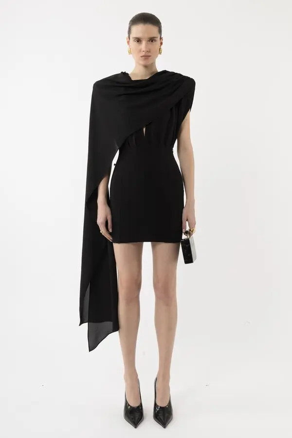 Arakii Deep V-neck Mini Dress