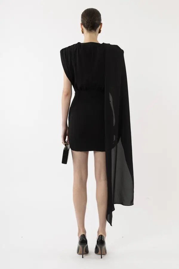 Arakii Deep V-neck Mini Dress