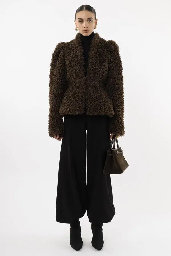 Arakii Teddy Blazer - Dark Brown