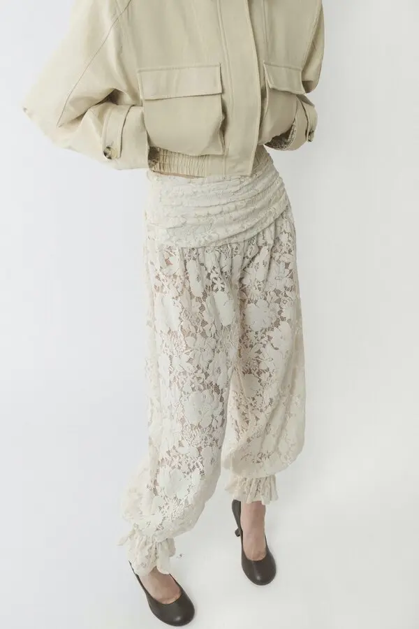 Arakii Velvet Lace Balloon Pants