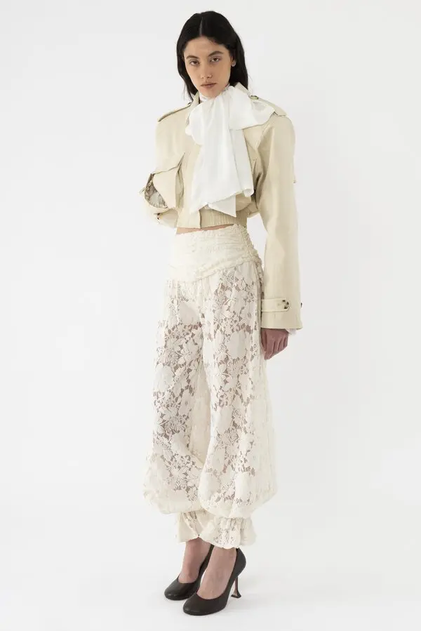 Arakii Velvet Lace Balloon Pants