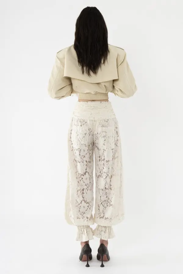 Arakii Velvet Lace Balloon Pants