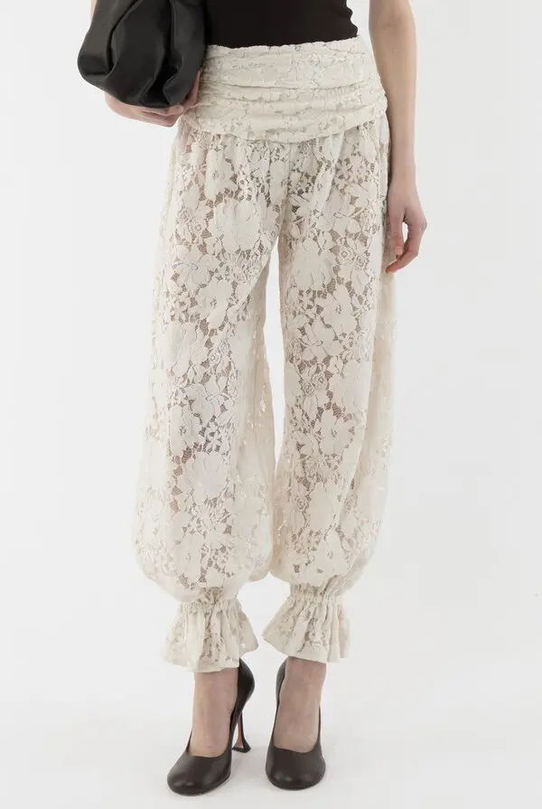Arakii Velvet Lace Balloon Pants