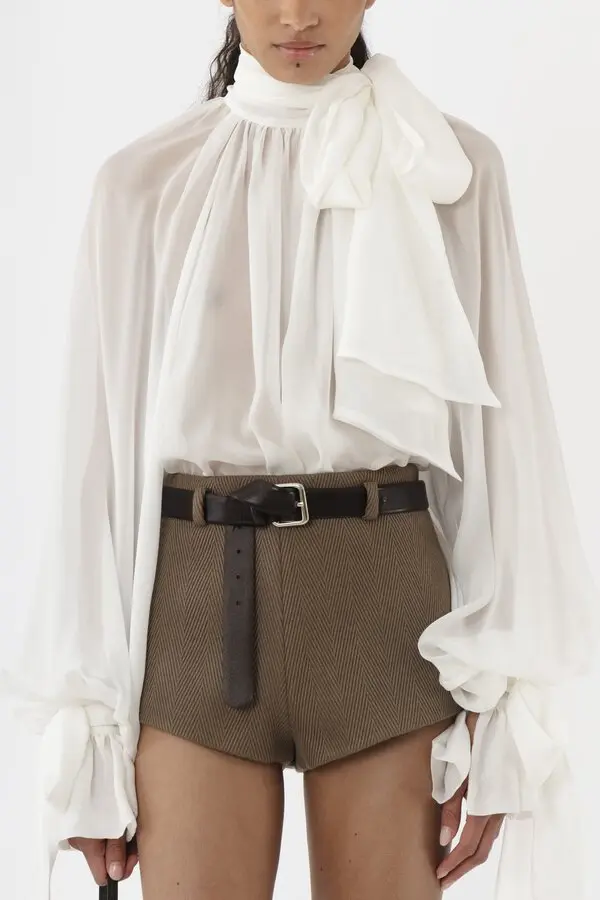 Arakii Silk Balloon Blouse