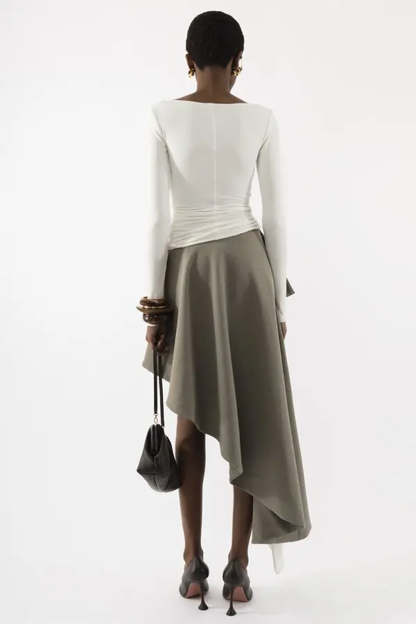 Arakii Spiral Skirt - Greige