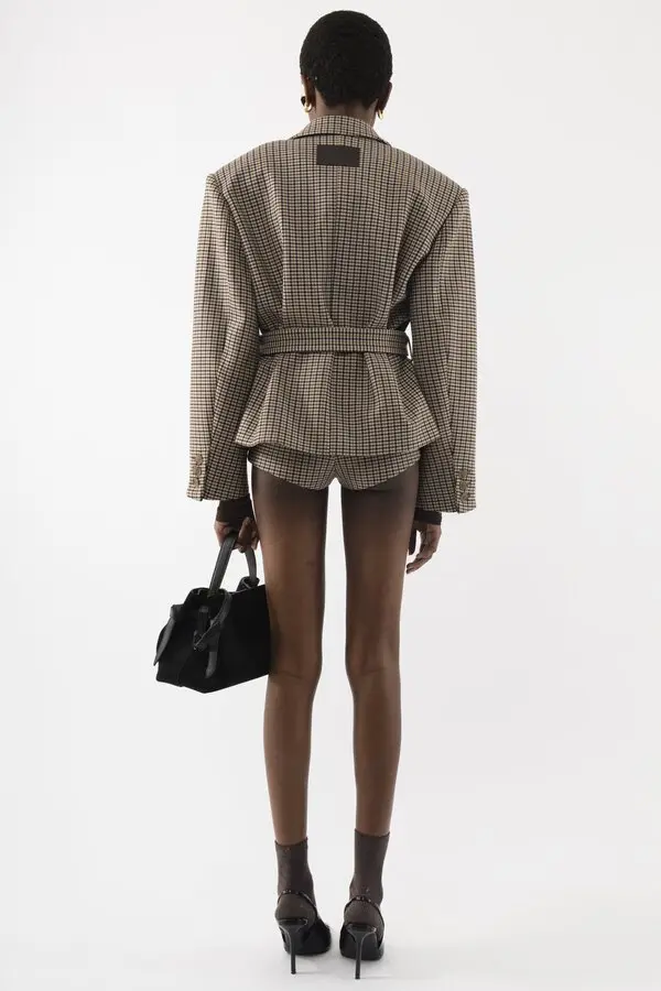 Arakii Checked Belt Jacket