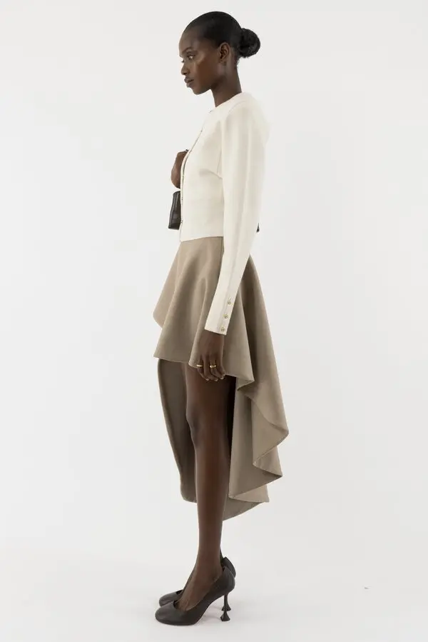 Arakii Spiral Skirt - Beige