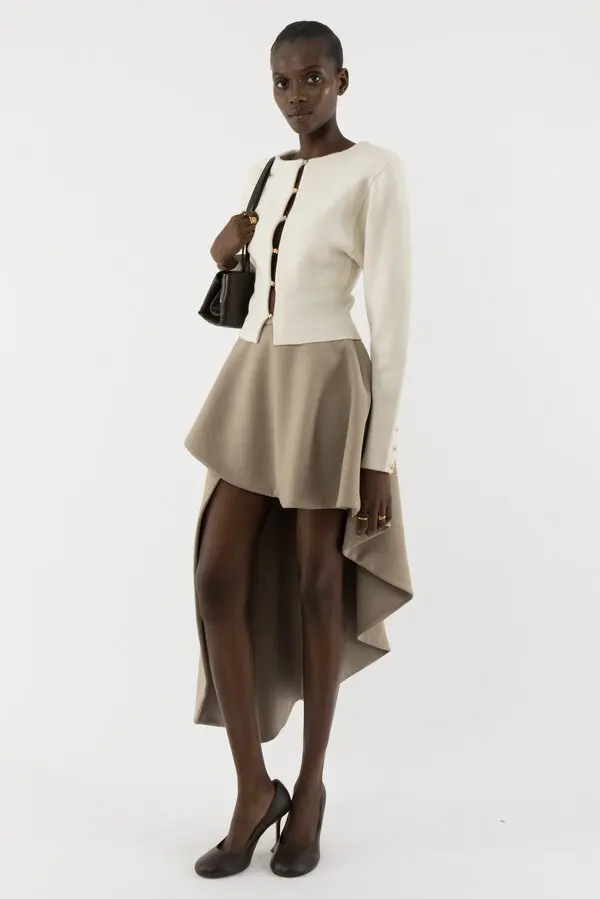 Arakii Spiral Skirt - Beige