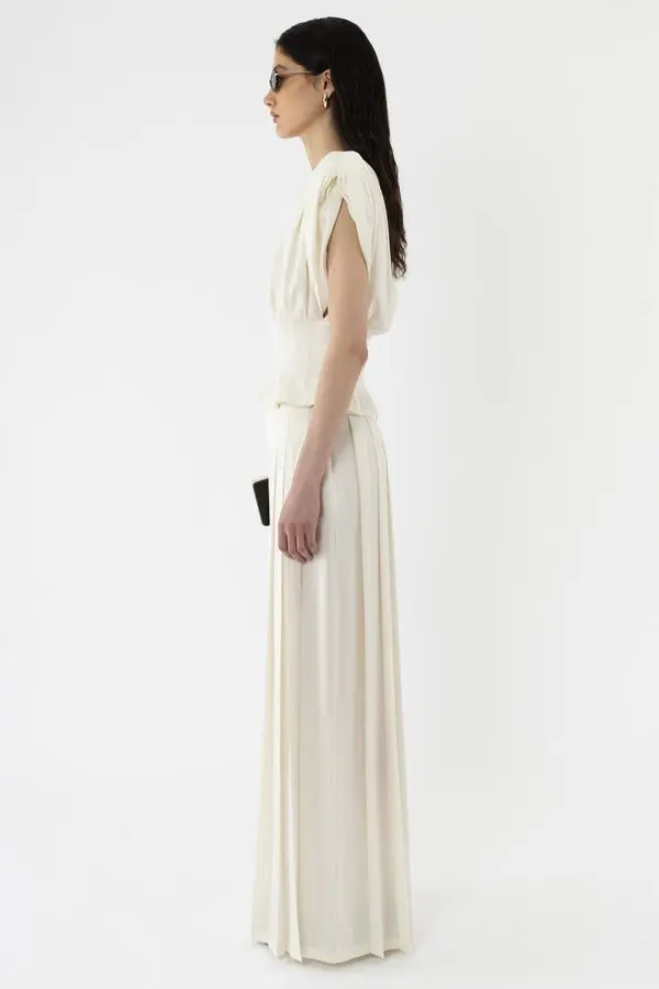 Arakii Pleated Silk Pants