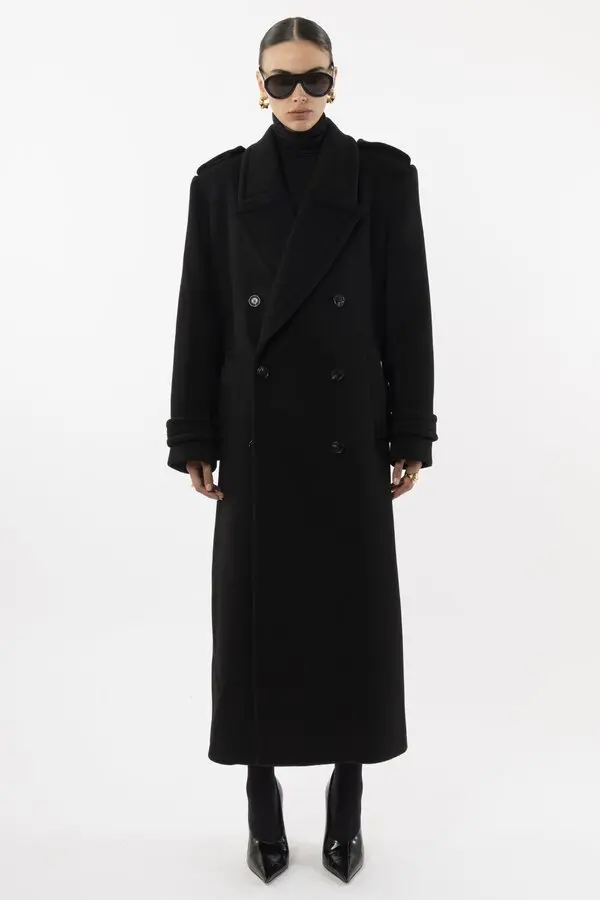 Arakii Wool Coat - Black