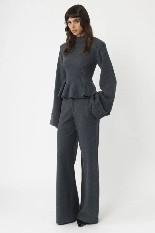 Arakii Knitted Suitpant - Dark Grey