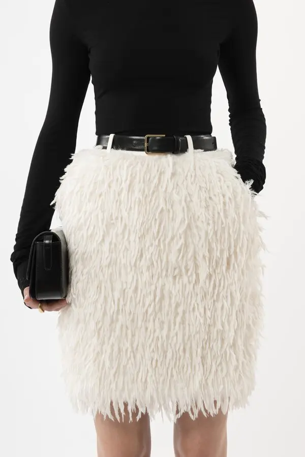 Arakii Feather Pencil Skirt