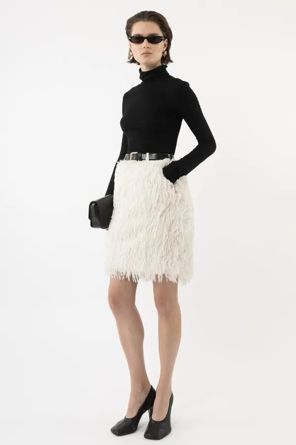 Arakii Feather Pencil Skirt
