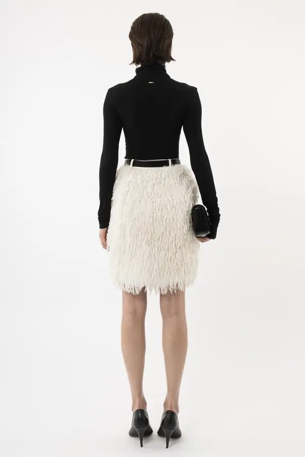 Arakii Feather Pencil Skirt