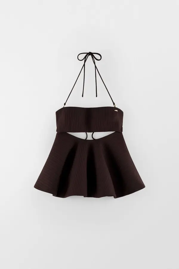 Arakii Tailored Peplum Bandeau Top