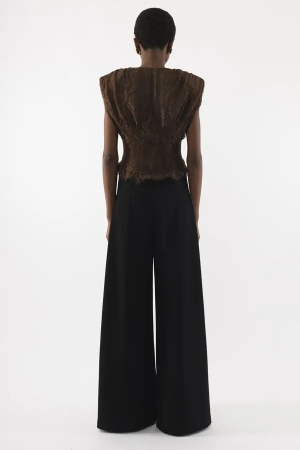 Arakii Deep V-neck Lace Top