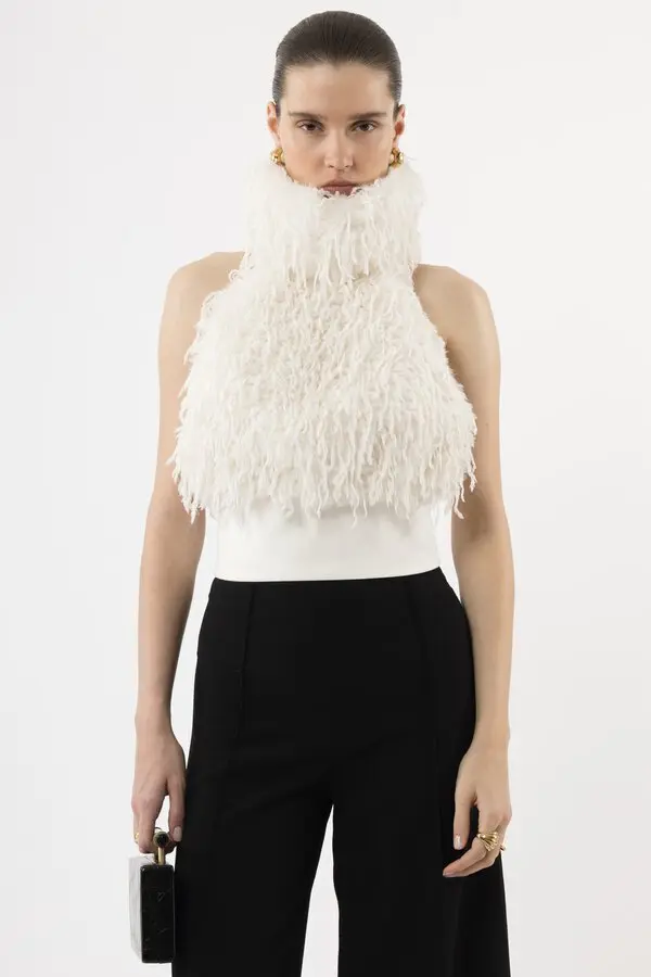 Arakii Feather Halter Top