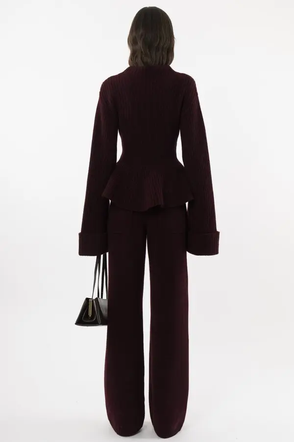 Arakii Heavy Knitted Peplum Turtleneck
