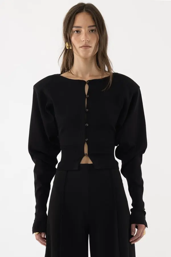 Arakii Shoulder Pad Cardigan