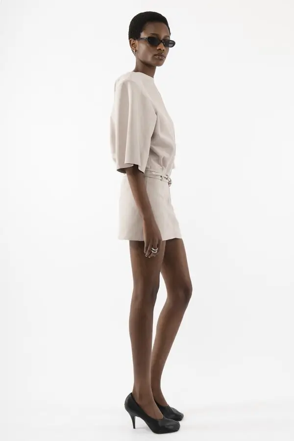 Arakii Belted Suede Dress