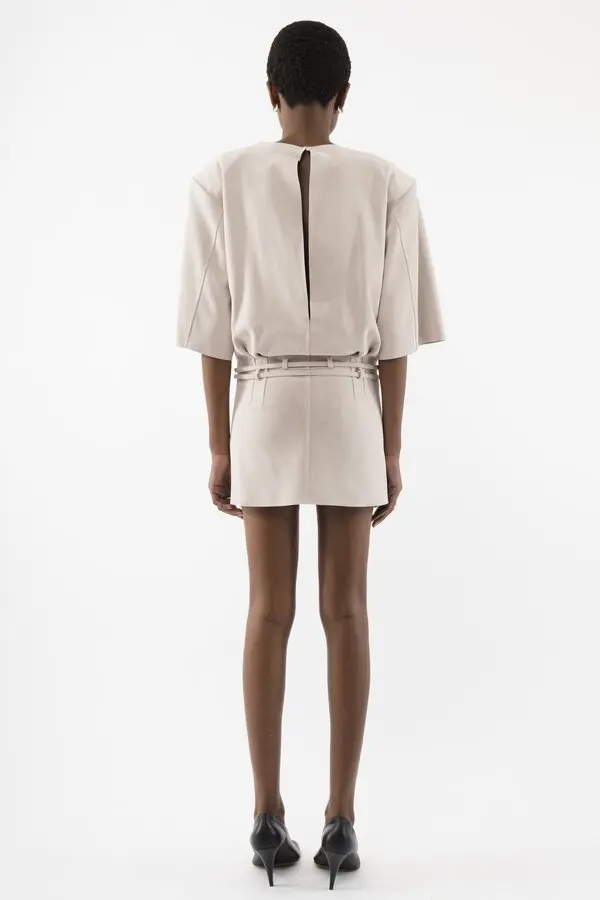 Arakii Belted Suede Dress