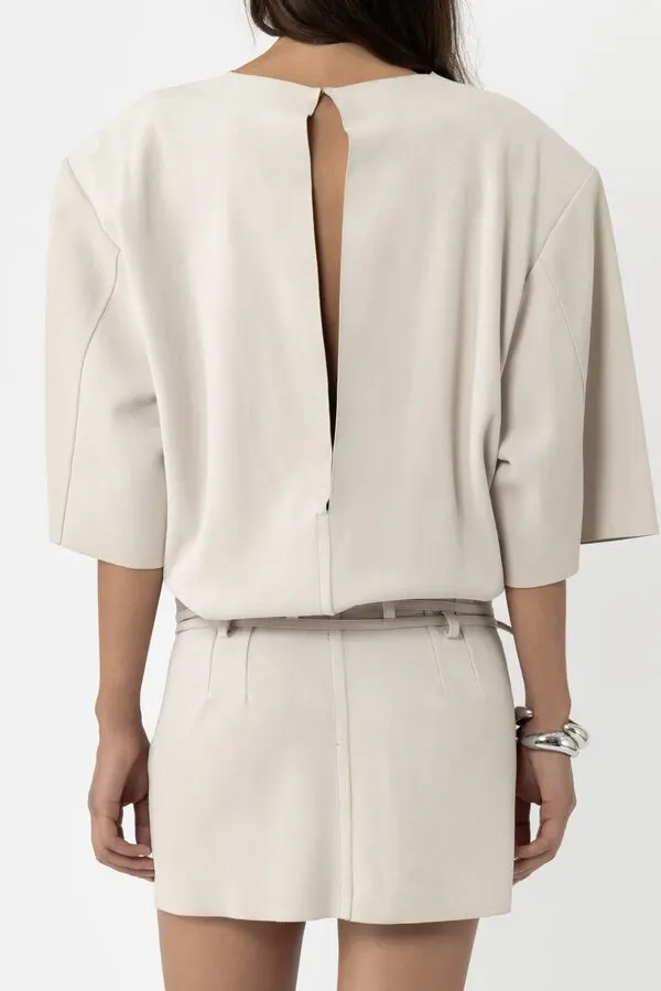 Arakii Belted Suede Mini Dress