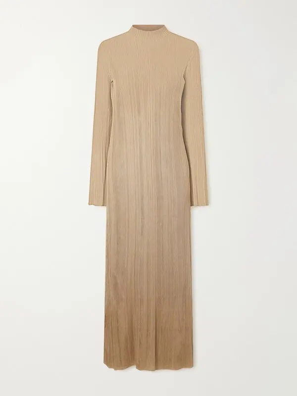 Gabriela Hearst Atira Silk-knitted Maxi Dress - Brown