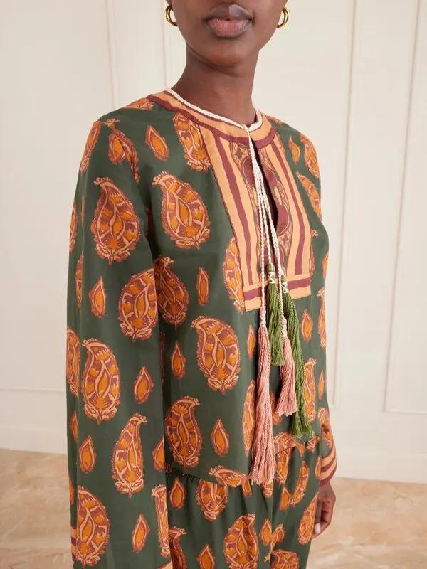Johanna Ortiz Sun Whisper' Printed Cotton Blouse