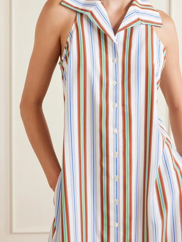 Rosie Assoulin Sleeveless Poplin Midi Dress