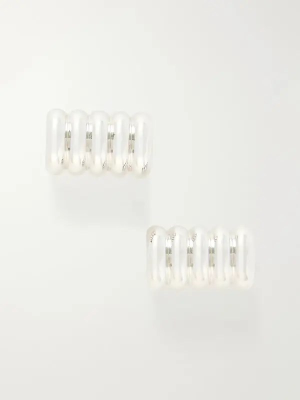 DEHANCHE Hollyhock Large -tone Earrings - Silver