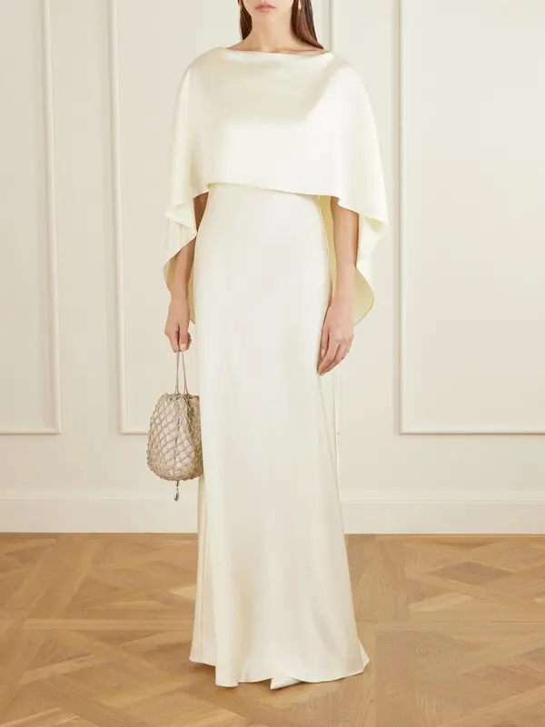 HEIRLOME Anna Silk-satin Maxi Dress - Neutrals