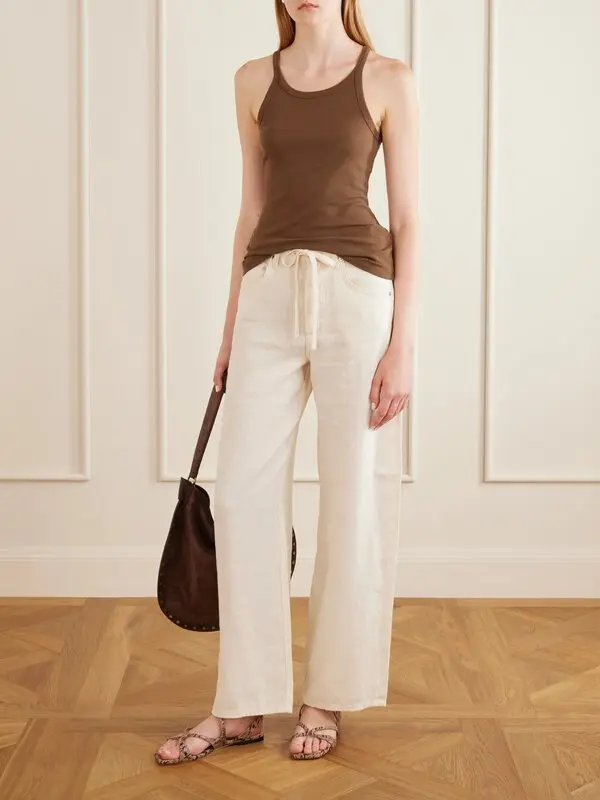 JAMES PERSE Ribbed Cotton-blend Tank