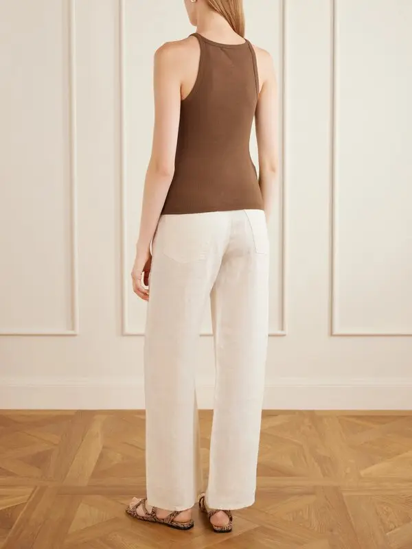 JAMES PERSE Ribbed Cotton-blend Tank