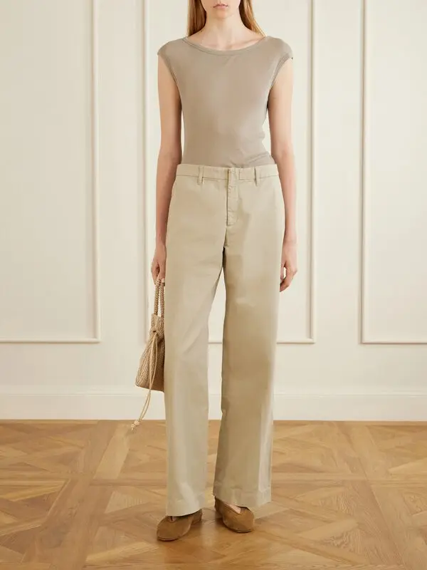 JAMES PERSE Ribbed Cotton And Cashmere-blend Tank