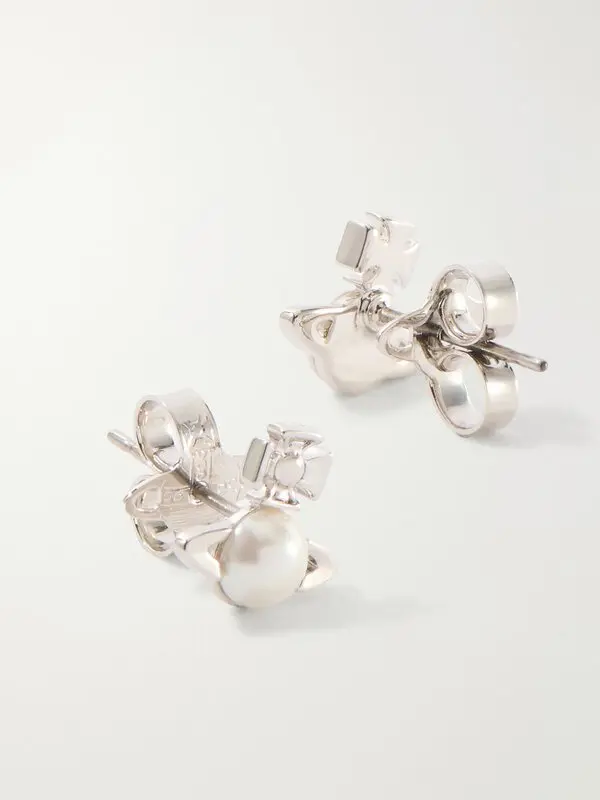 VIVIENNE WESTWOOD Balbina Orb Motif Pearl Stud Earrings