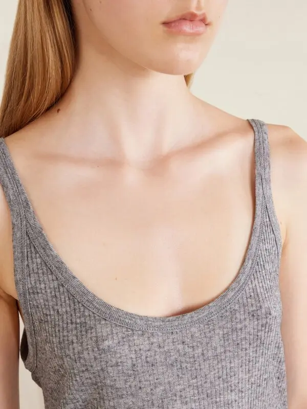 Loulou De Saison Roni" Ribbed Wool Blend Cami