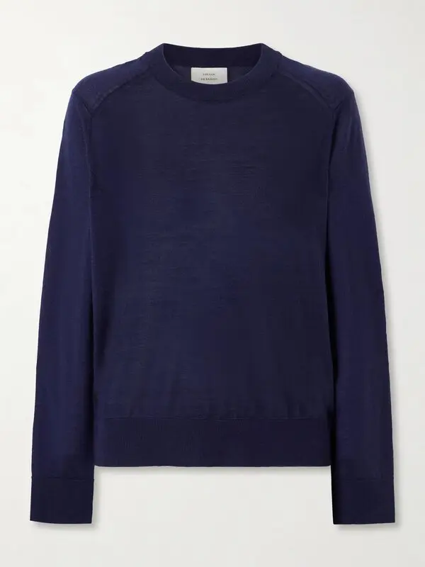 Loulou De Saison Ditto Ribbed Cashmere Sweater - Blue