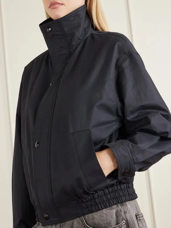 NILI LOTAN Klaire Cotton-blend Shell Jacket