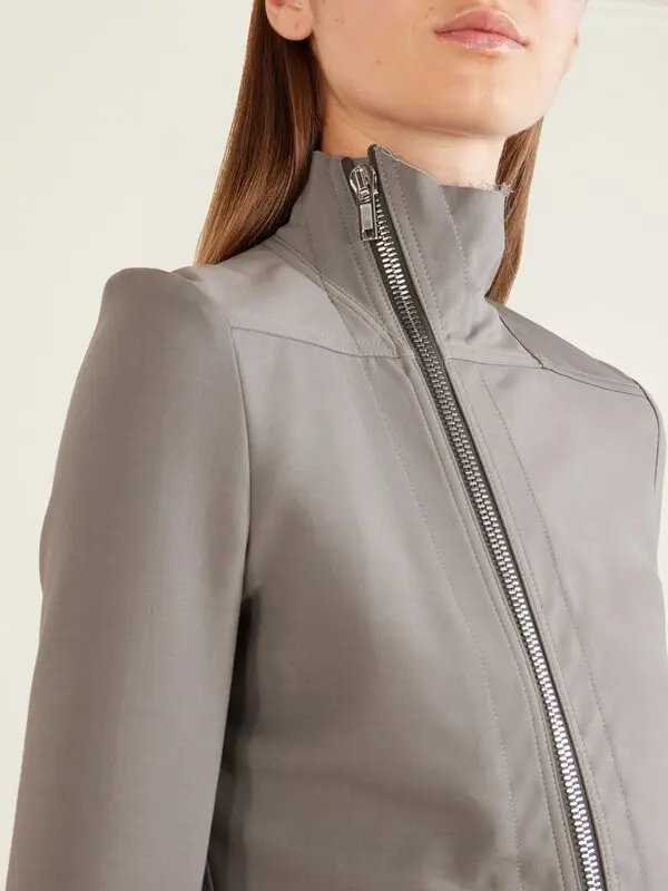 Rick Owens Gary Stretch Wool-blend Jacket - Gray