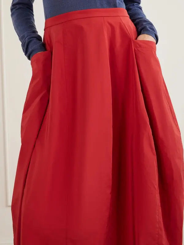 Tibi Lantern Paneled Shell Skirt