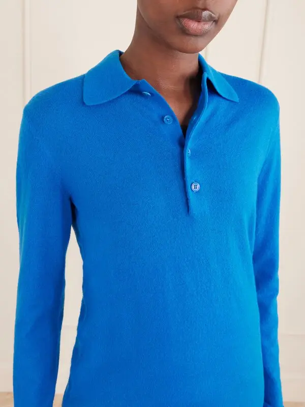 Tibi Wool-blend Knit Polo Sweater