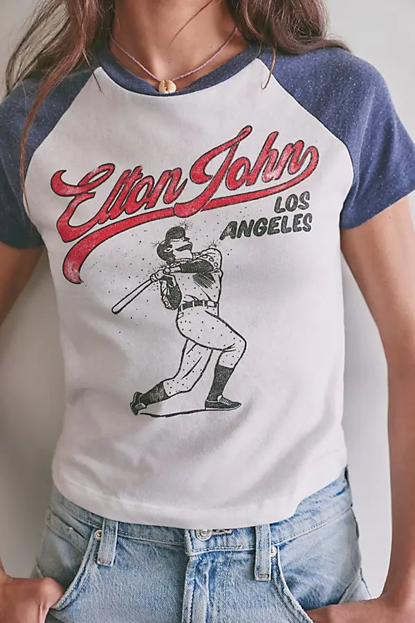 Daydreamer Elton John Los Angeles Baseball Tee
