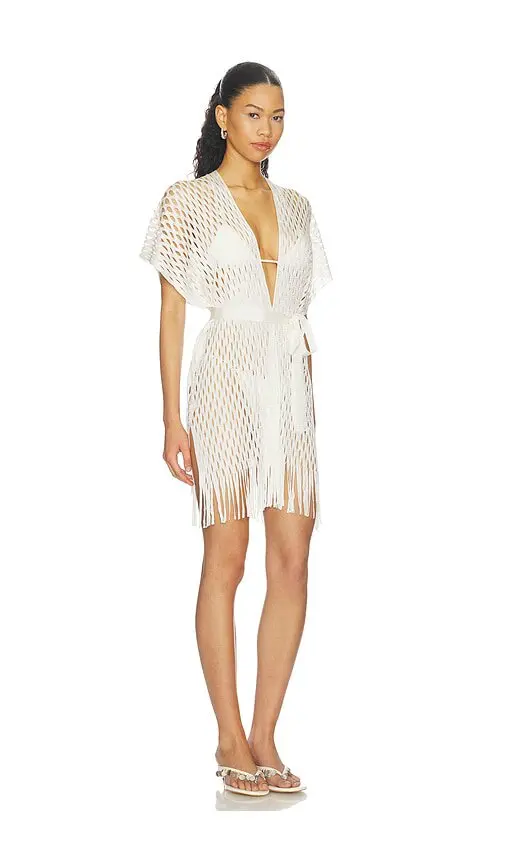 Luli Fama Caught Up Short Caftan
